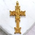 Skinnet Cross (14kt Yellow Gold)(Large) - Gallery Byzantium