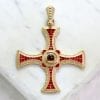 St. Cuthbert Cross - Byzantine Cross - Gold Anglican Cross