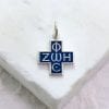 Phos Zoe Cross (Silver, Enamel) - Gallery Byzantium