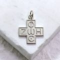 Phos Zoe Cross Pendant - Greek Cross by Gallery Byzantium