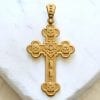 Gold Christian Cross Antiochian Cross Orthodox Cross