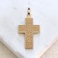 Gold Soldier Cross Russian Orthodox Cross Baptism
